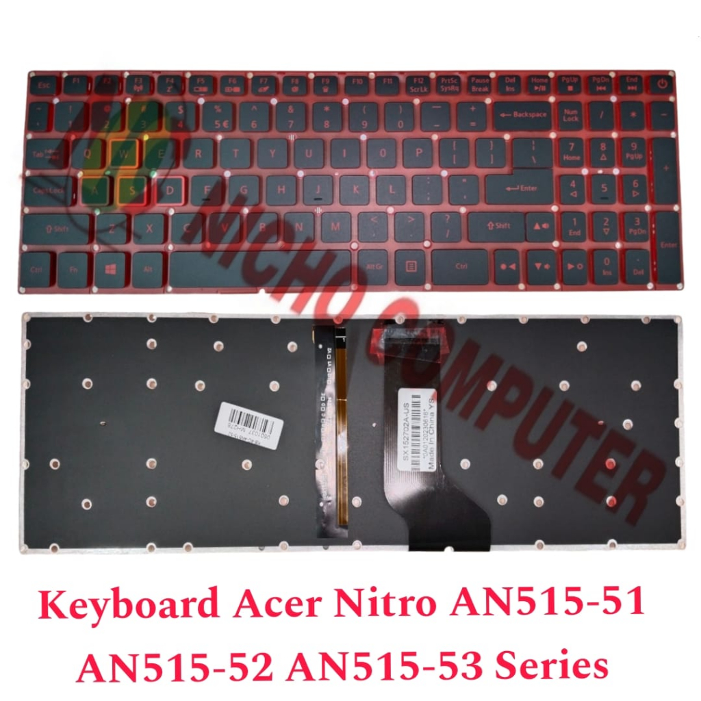 Jual Keyboard Acer Nitro 5 AN515-51 N17c1 AN515-52 AN515-53 Series ...