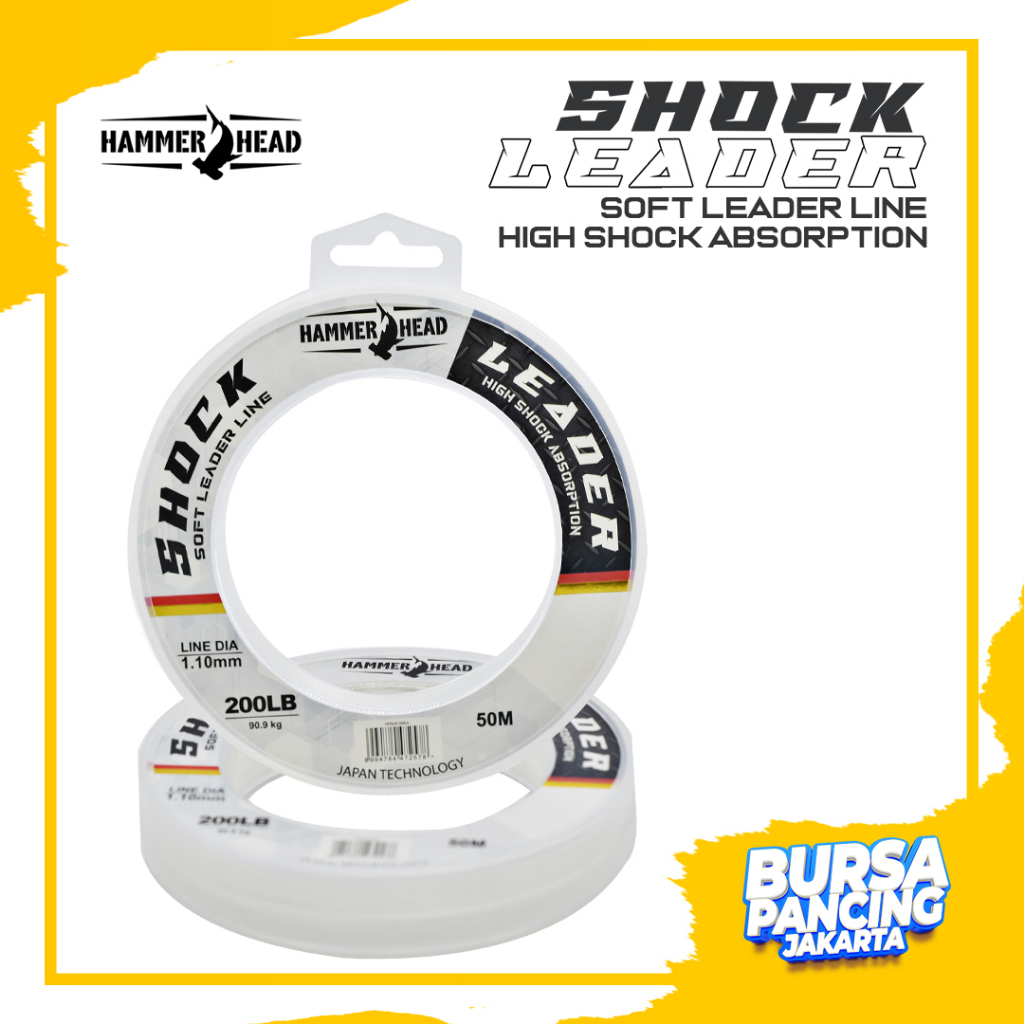 Jual HAMMERHEAD Senar Pancing SHOCK LEADER 50M Clear Bening Faster Sink ...