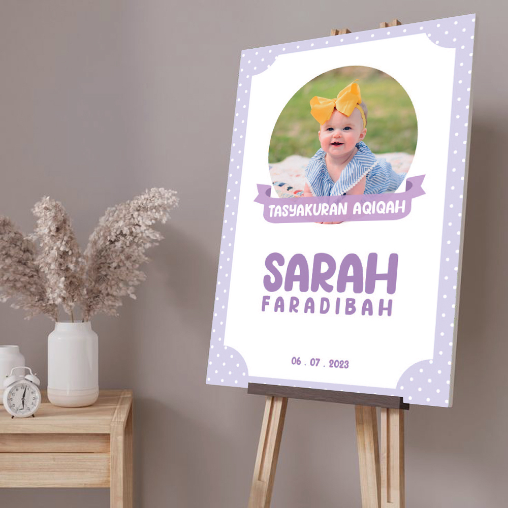 Jual Papan Welcome Baby Sign Aqiqah Khitan Dekorasi Tasyakuran Standing ...
