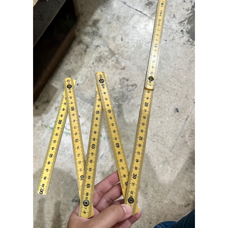 Jual Meteran kayu lipat bahan mika 100 cm | Shopee Indonesia