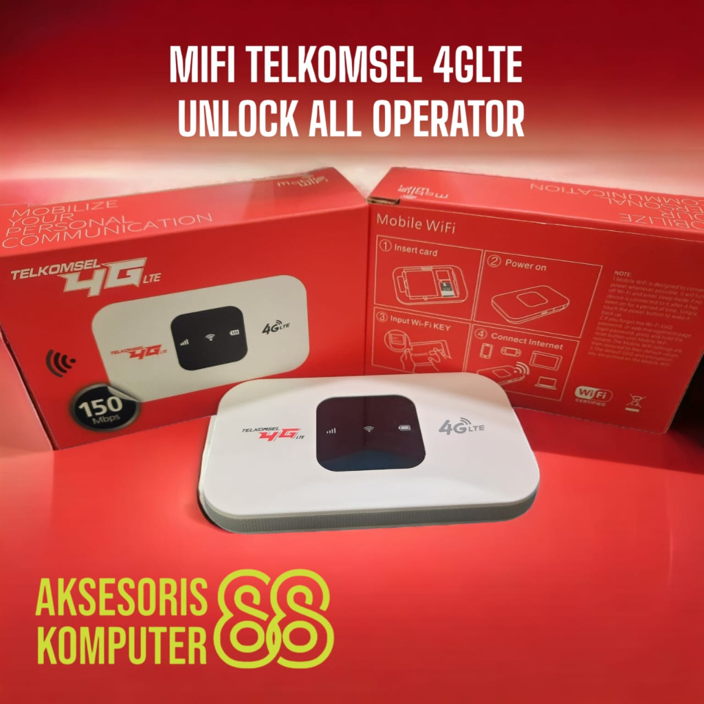 Jual Modem 4G telkomsel mifi 150 MBPS + baterai 10 user UNLOCK ALL OPERATOR | Shopee Indonesia