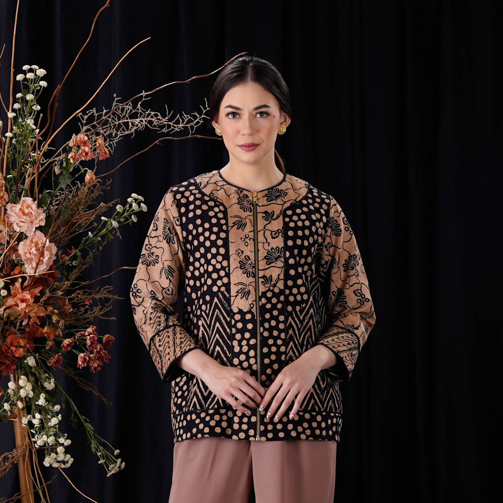 Jual NONA RARA - Bougenvil Dobi Cemani T2406, Baju Batik Kasual Modern ...