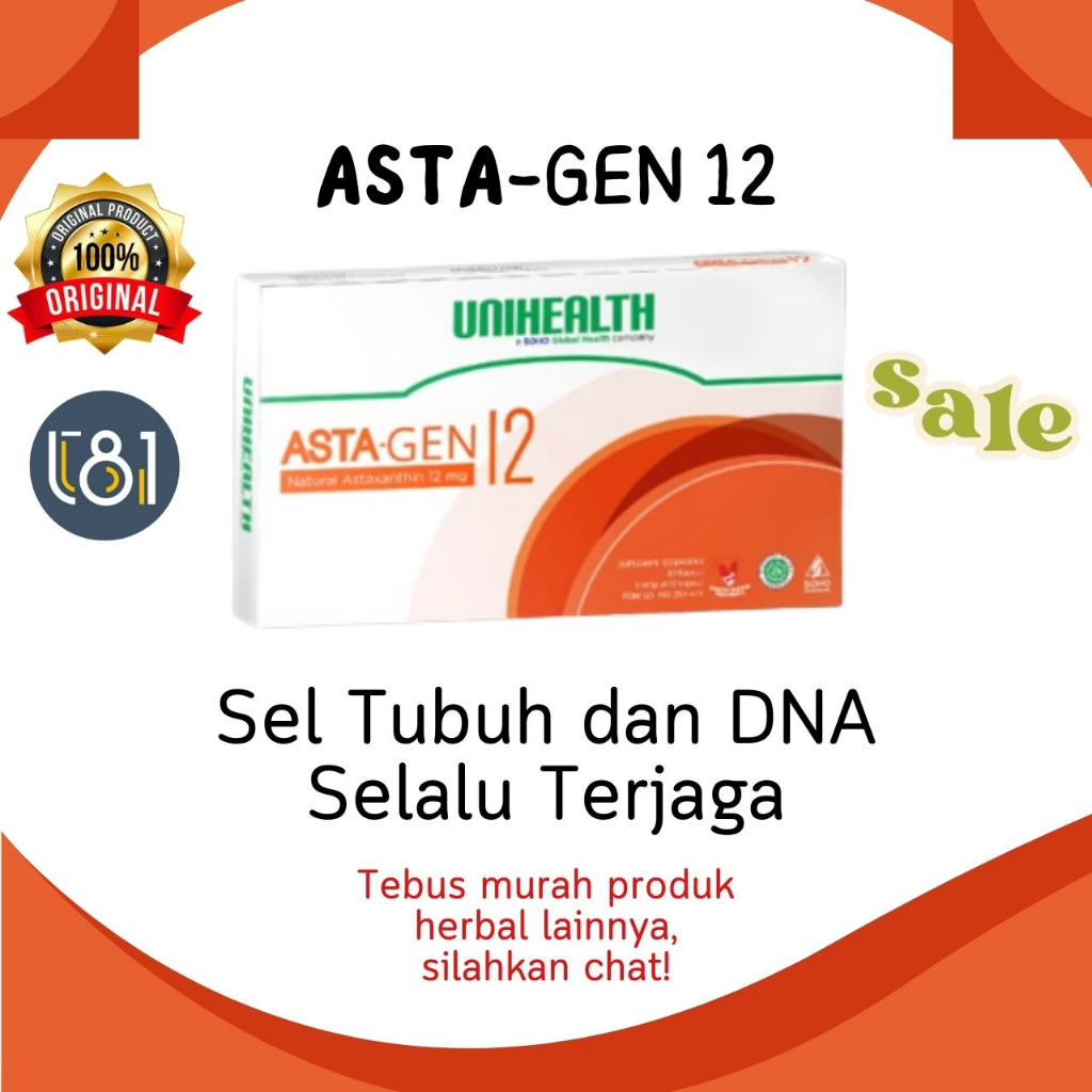 Jual [BISA COD] ASTAGEN 12 // ASTAGEN12 // NATURAL ASTAXANTHIN 1 BOX ...
