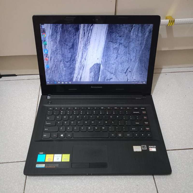 Jual Jual Laptop Merek Lenovo G40,warna hitam Window 10 + Office AMD E1 ...