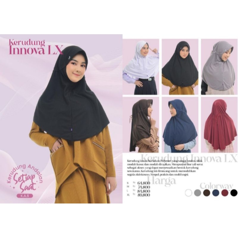Jual Kerudung sekolah Rabbani Innova LX Tali serut tertutup | Shopee Indonesia
