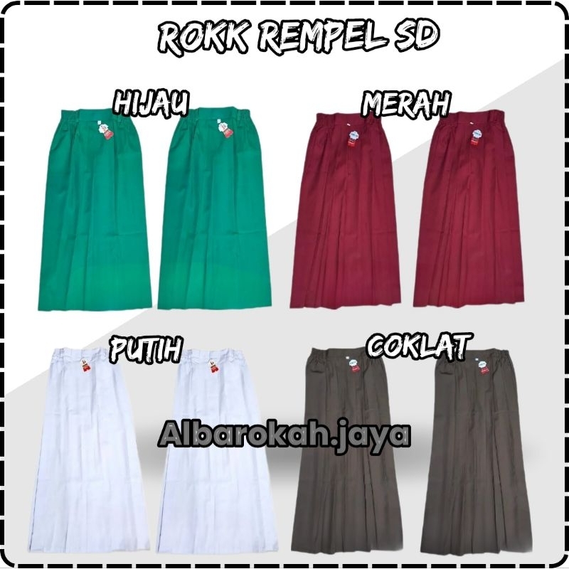 Jual rok sekolah SD rok rempel panjang SD/MI kelas 1-6 SD | Shopee ...