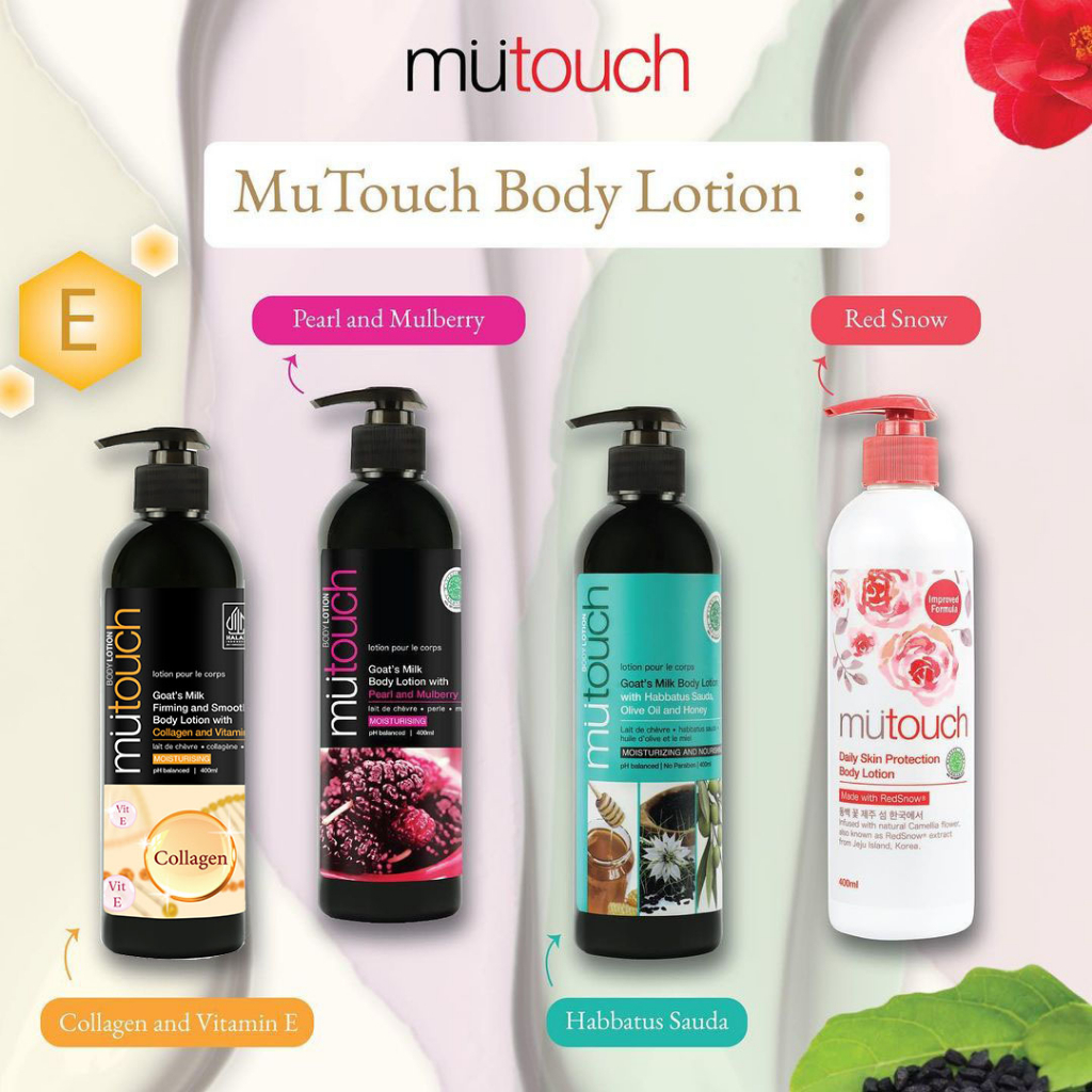 Jual MUTOUCH GOAT'S MILK BODY LOTION 400ML | COLLAGEN AND VITAMIN E ...