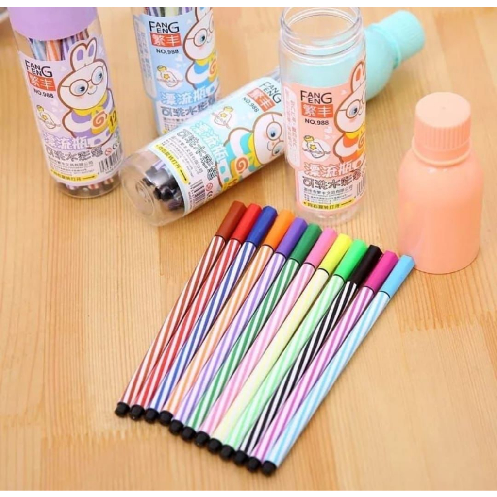 Jual Spidol Viral 18 Warna Botol Lucu | Shopee Indonesia