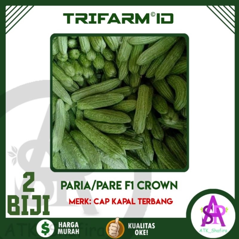 Jual TRIFARM 2 Biji Benih Bibit Paria Pare F1 Crown Kemasan Ziplock | Shopee Indonesia