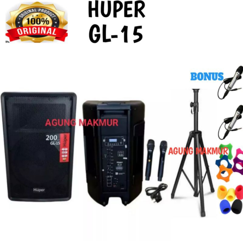 Jual Speaker Portable Huper GL-15 - speaker portable Huper gl15 ...