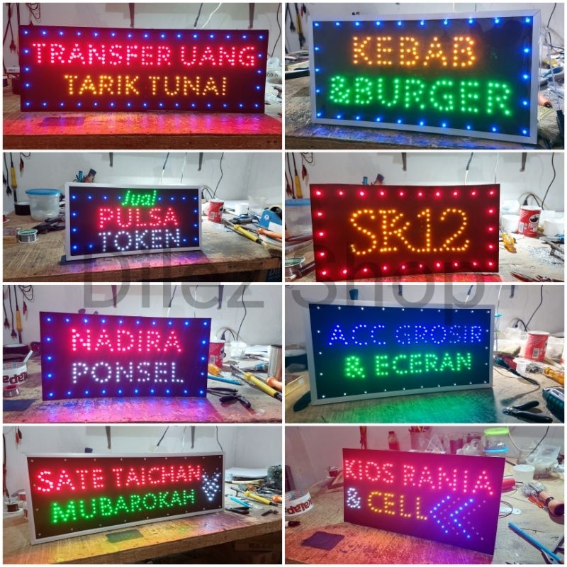 Jual Custom Lampu Tulisan/Papan Nama LED | Shopee Indonesia