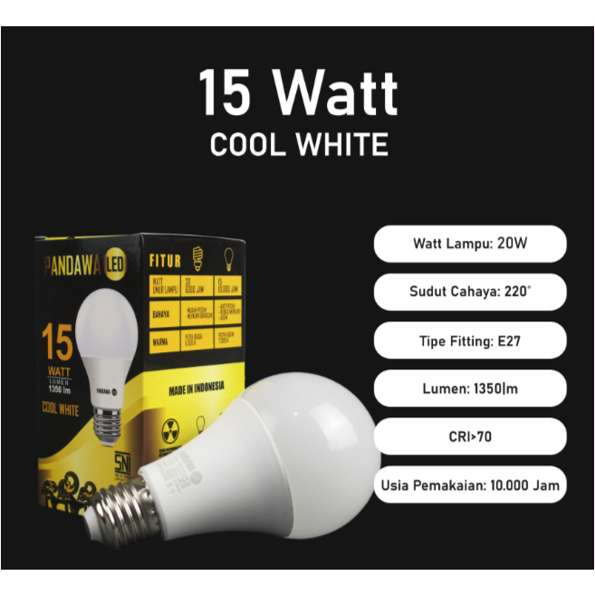 Jual LAMPU LED 15 WATT PANDAWA BULB BALON | Shopee Indonesia