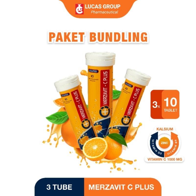 Jual Paket Bundling Merzavit C Plus 1000 Mg 3 Tube Suplemen Vitamin C ...