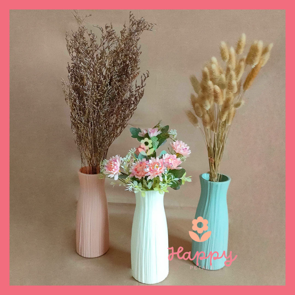 Jual Plastic Large Wood Texture Flower Vas Bunga Plastik Buatan ...