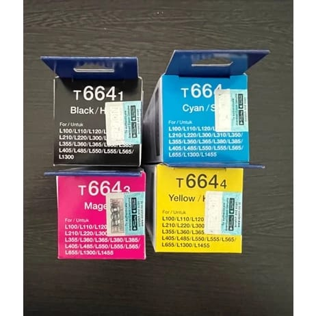 Jual Tinta EPS0N 664 B,C,M,Y (T6641,T6642,T6643,T6644) L100 L110 L111 ...