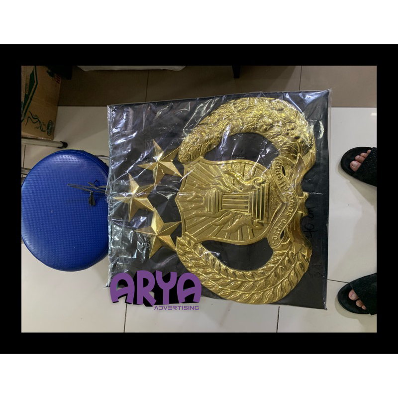 Jual Plat kuningan logo TRI BRATA/POLISI ukuran 40cm | Shopee Indonesia