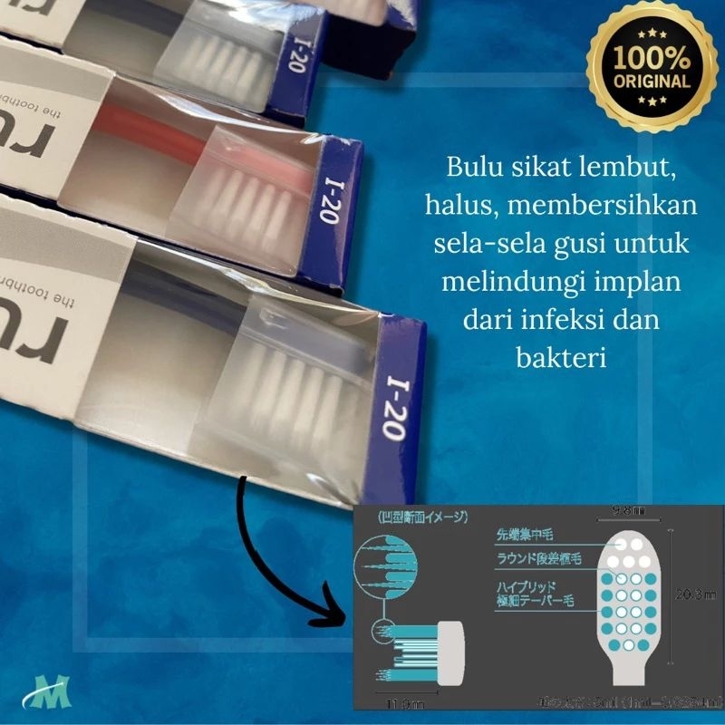Jual GC Tooth Brush I-20 Sikat Gigi Ruscello Type Implant untuk behel ...