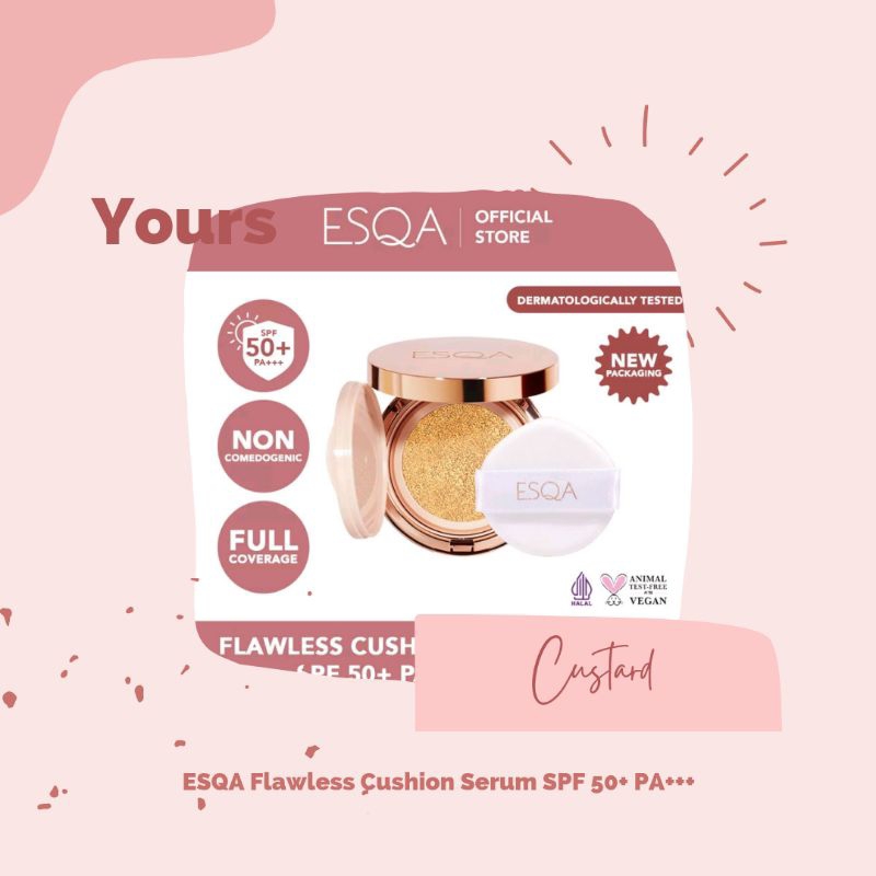 Jual ESQA Flawless Cushion Serum SPF 50+ PA+++ | Shopee Indonesia