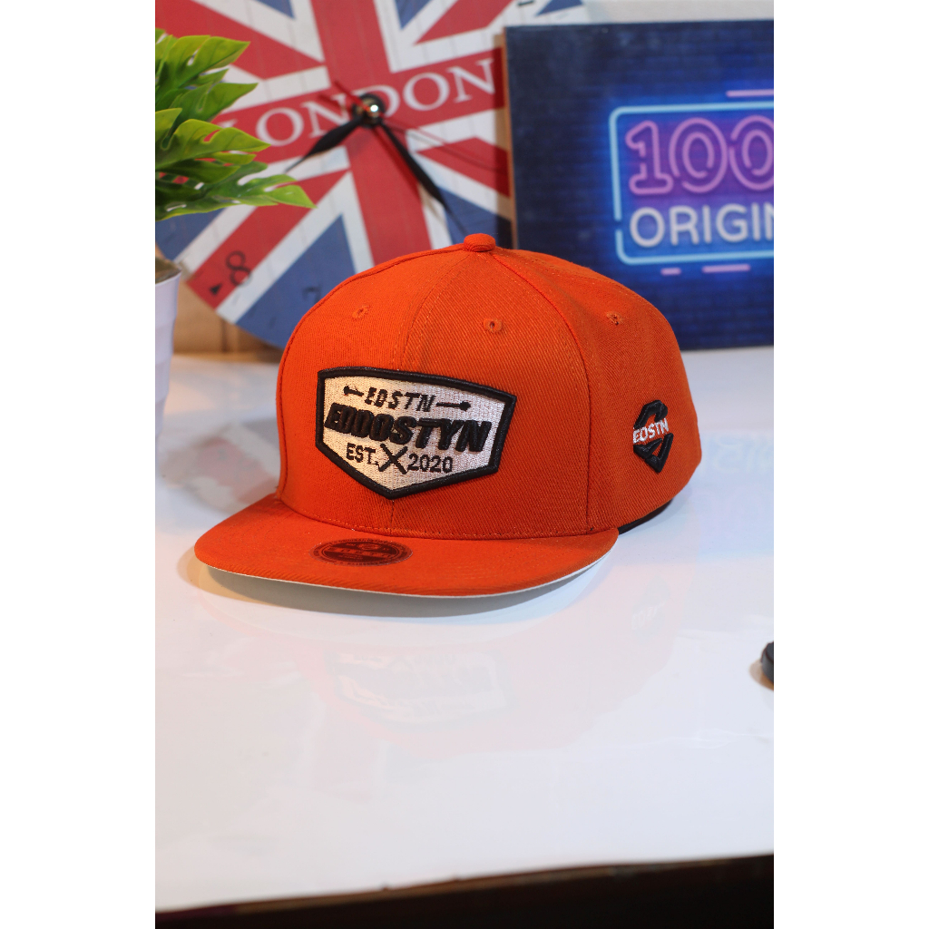 Jual Topi Snapback Original Pria Distro EDDOSTYN FULL BLACK | Shopee ...