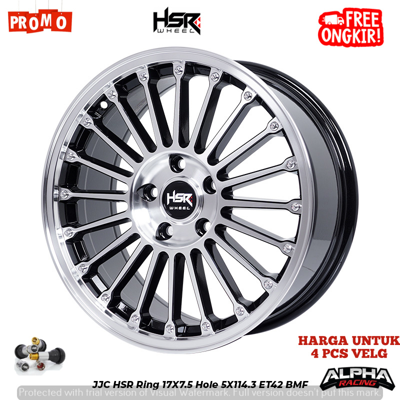Jual Velg Mobil Racing HSR RING 17 5X114,3 Inova, Xpander, Ertiga, Brv, Crv, Hrv, Xtrail Dll ...