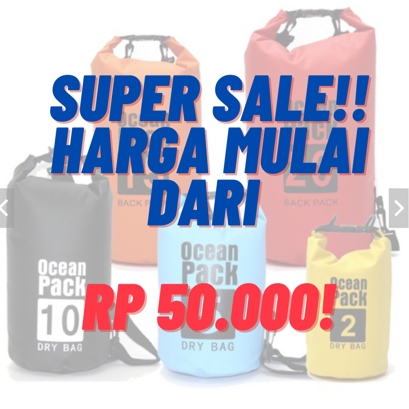 Jual Dry Bag Ocean Pack 2L 5L 10L 15L 20L 30L MODEL RANGSEL 2 TALI | Shopee Indonesia
