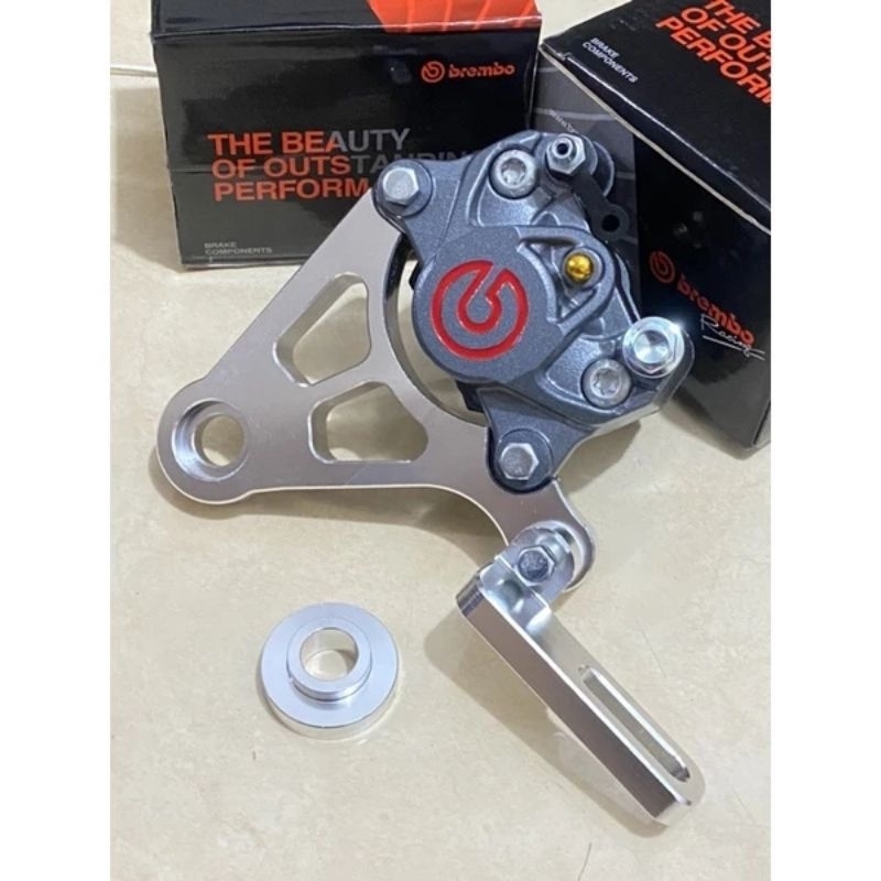 Jual PAKET KALIPER 2 PISTON BIG LOGO BABET+BREKET BELAKANG STANDAR R15 | Shopee Indonesia