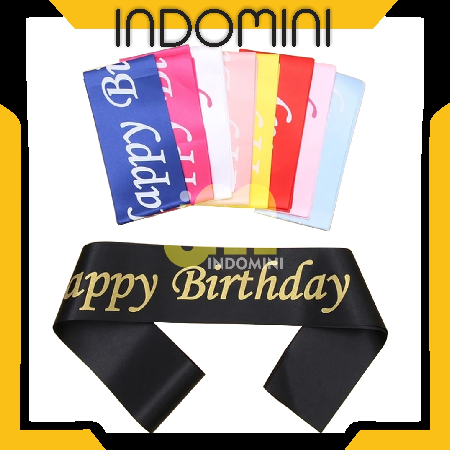 Jual INDOMINI Selempang Ulang tahun Sash Happy Birthday Girl Bride To ...