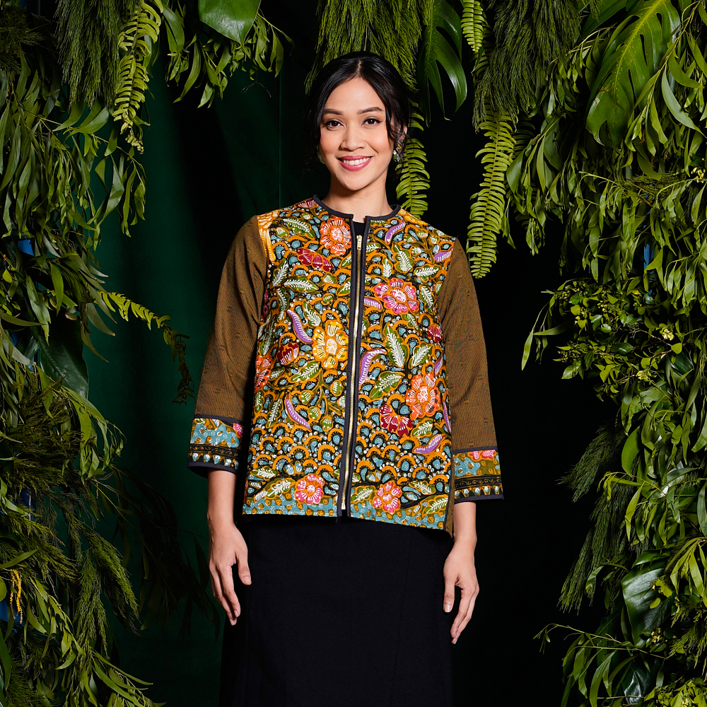 Jual NONA RARA - Vivare Lasem T2425, Baju Batik Kasual Modern | Shopee ...