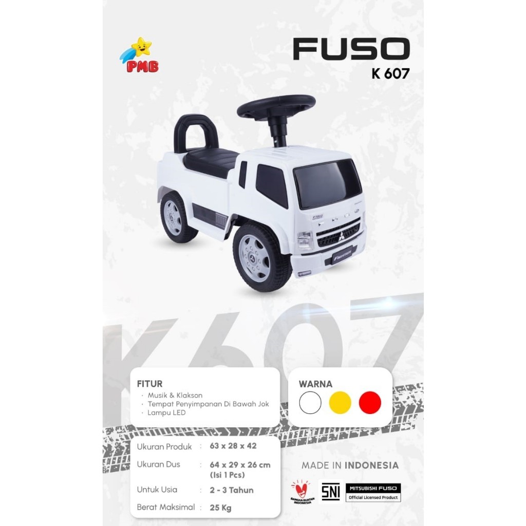 Jual Mainan Mobil Tolo Car Anak Dorongan Aki K607 B C PMB FUSO MAINAN ...