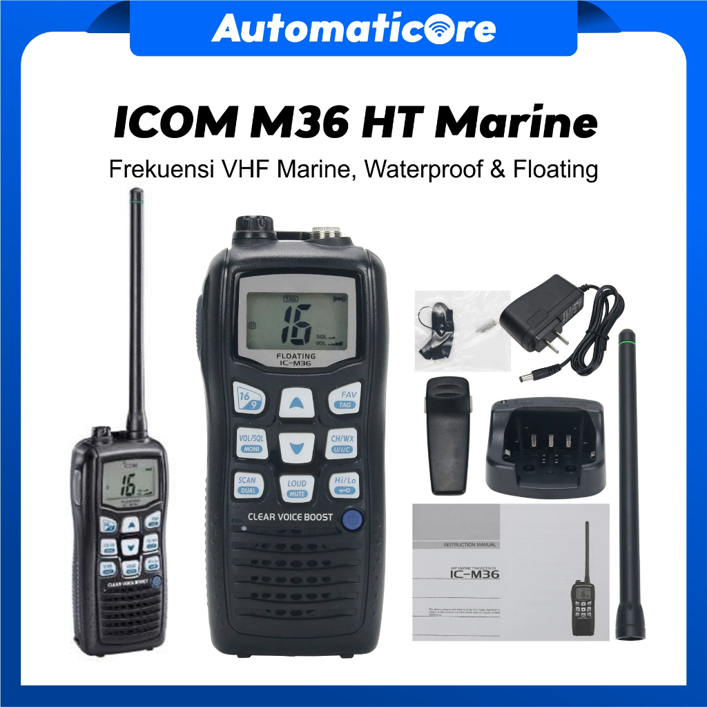 Jual HT Marine Icom M 36 VHF HT Marine HT Kapal Laut Anti Air Waterproof | Shopee Indonesia