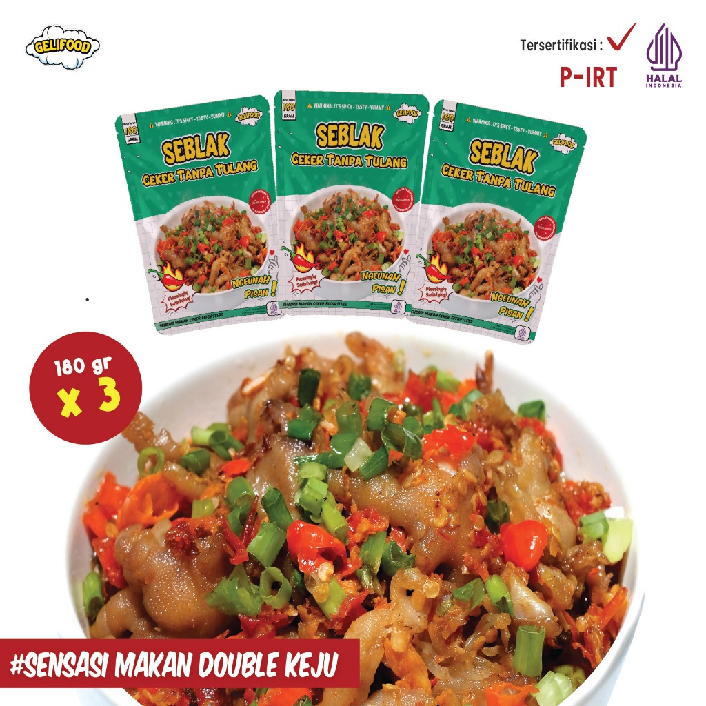 Jual Geli Food Seblak Dakbal Ceker Tanpa Tulang Bumbu Cobek Camilan ...