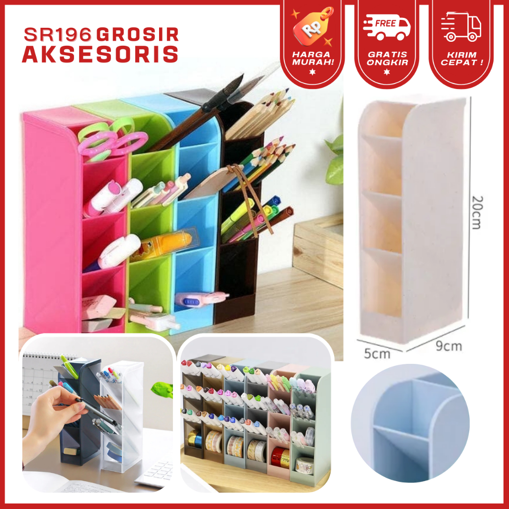 Jual Rak Mini 4 Sekat Susun / Rak Alat Tulis / Tempat Penyimpanan ...