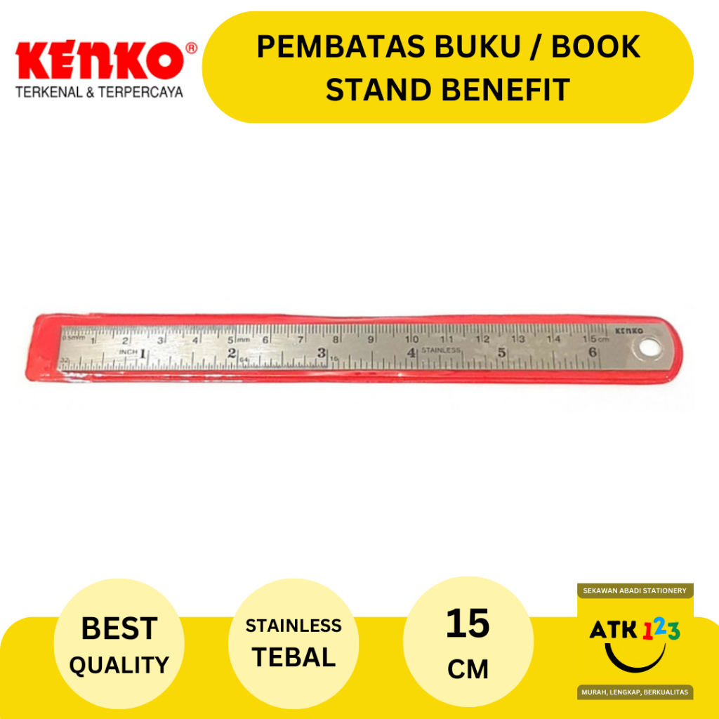 Jual Penggaris Besi Stainless 15 cm Kenko | Shopee Indonesia