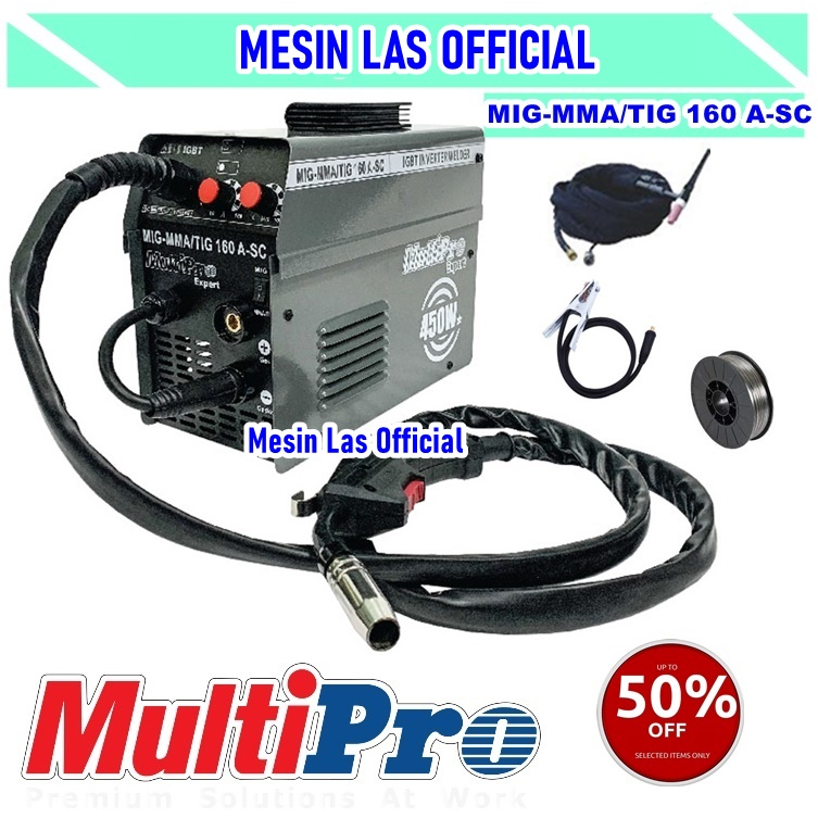 Jual Mesin Las MultiPro MIG MMA TIG 160 A-SC Trafo Las CO2 Tanpa Gas 3 ...