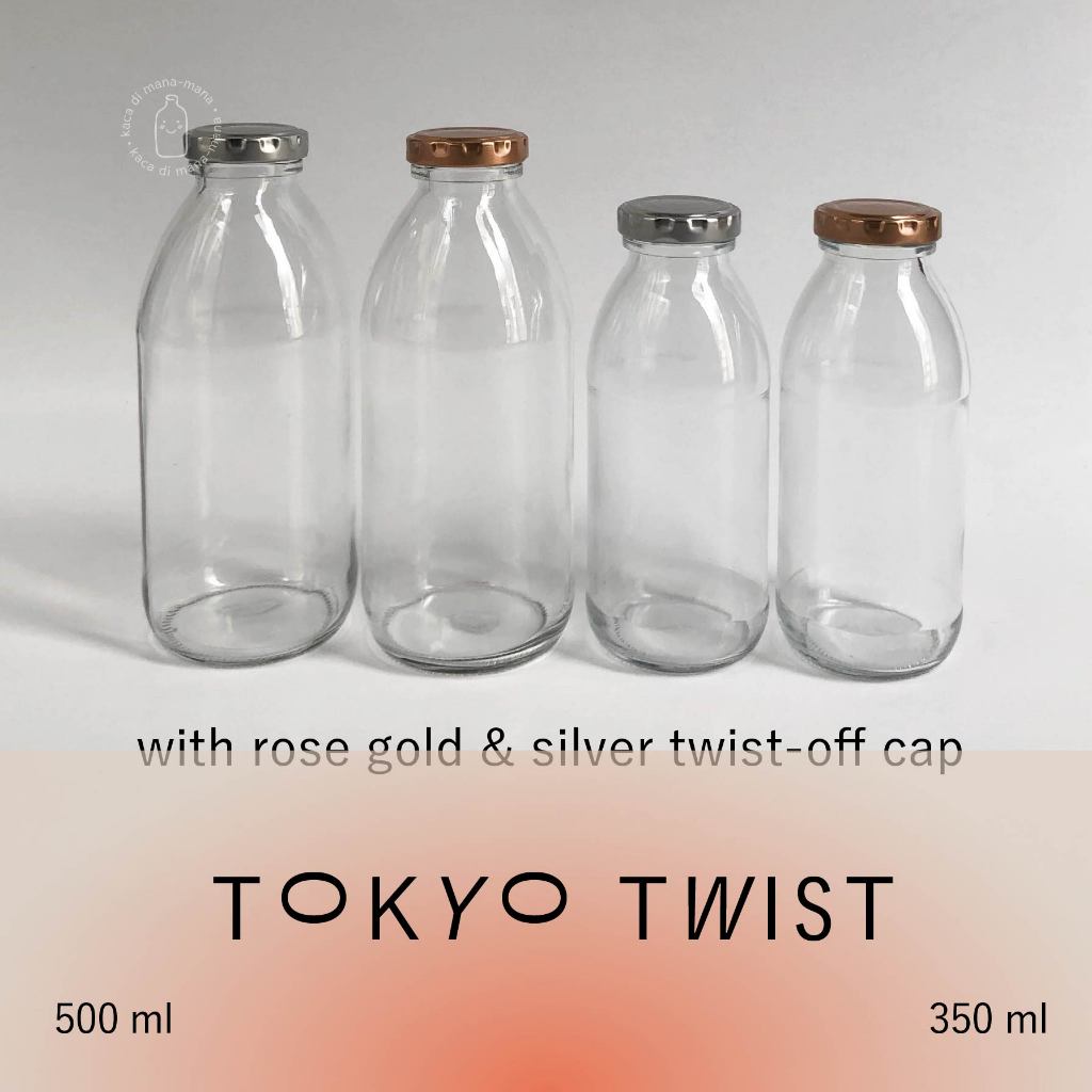 Jual Botol kaca 350ml & 500ml - Tokyo Twist | Shopee Indonesia