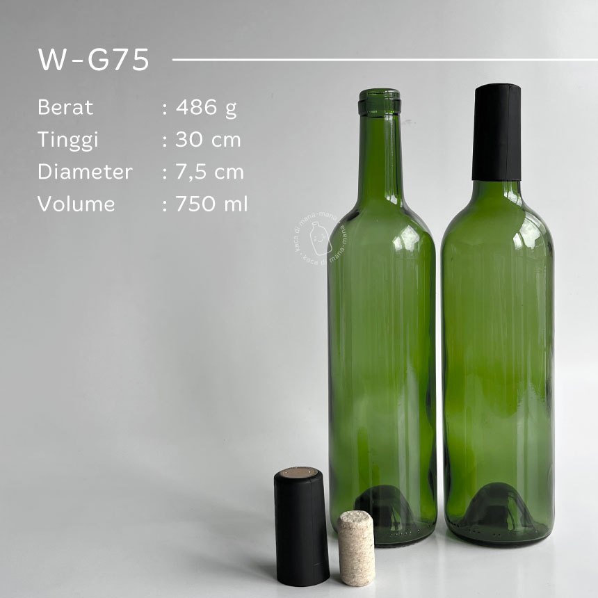 Jual Botol kaca wine wooden cork + sleeves - BOTOL BARU - Wine Glass ...