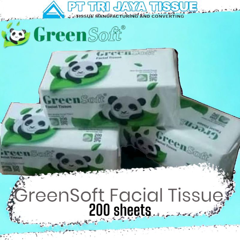 Jual GreenSoft Facial Tissue 200 Sheets 2 Ply Tisu Refil Murah | Shopee ...