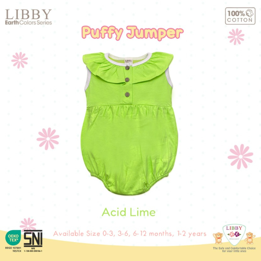 Jual Libby Ivy Romper Ruffle 0-2 Tahun Puffy Jumper Cotton Earth Color ...