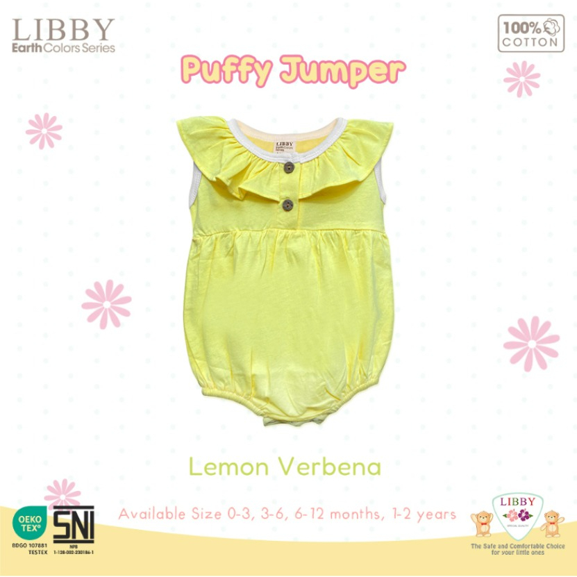 Jual Libby Ivy Romper Ruffle 0-2 Tahun Puffy Jumper Cotton Earth Color ...
