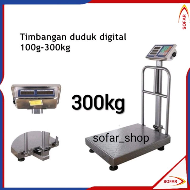 Jual Timbangan Duduk Digital Kapasitas 300kg/200kg Electrik Platform Scale 300KG&200KG | Shopee ...