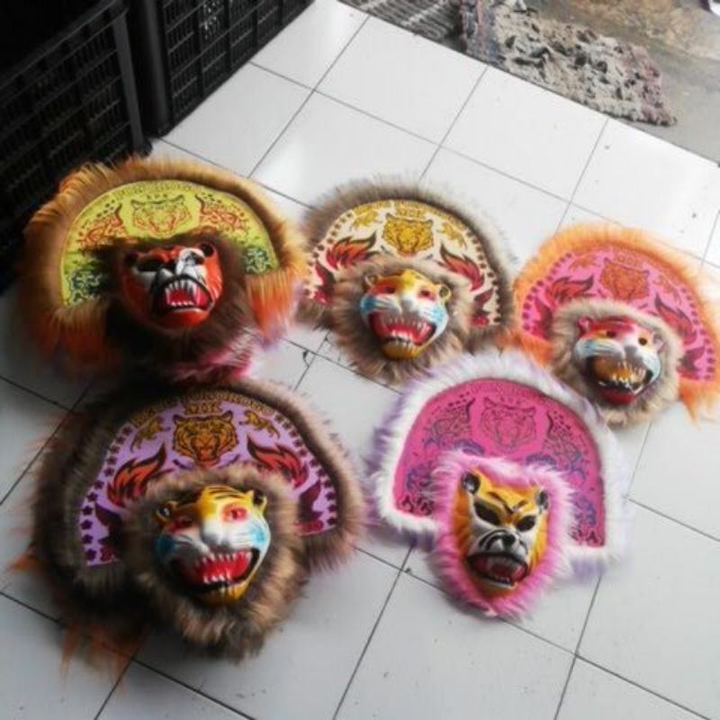 Jual DISKON Topeng Barongsai Dan Harimau / Topeng Motif Hewasn Dan ...