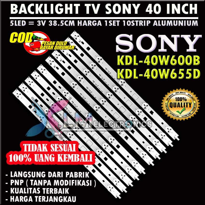 Jual BACKLIGHT SONY 40 40W600B KDL-40W600B KDL-40W655D KDL 40W600B KDL ...