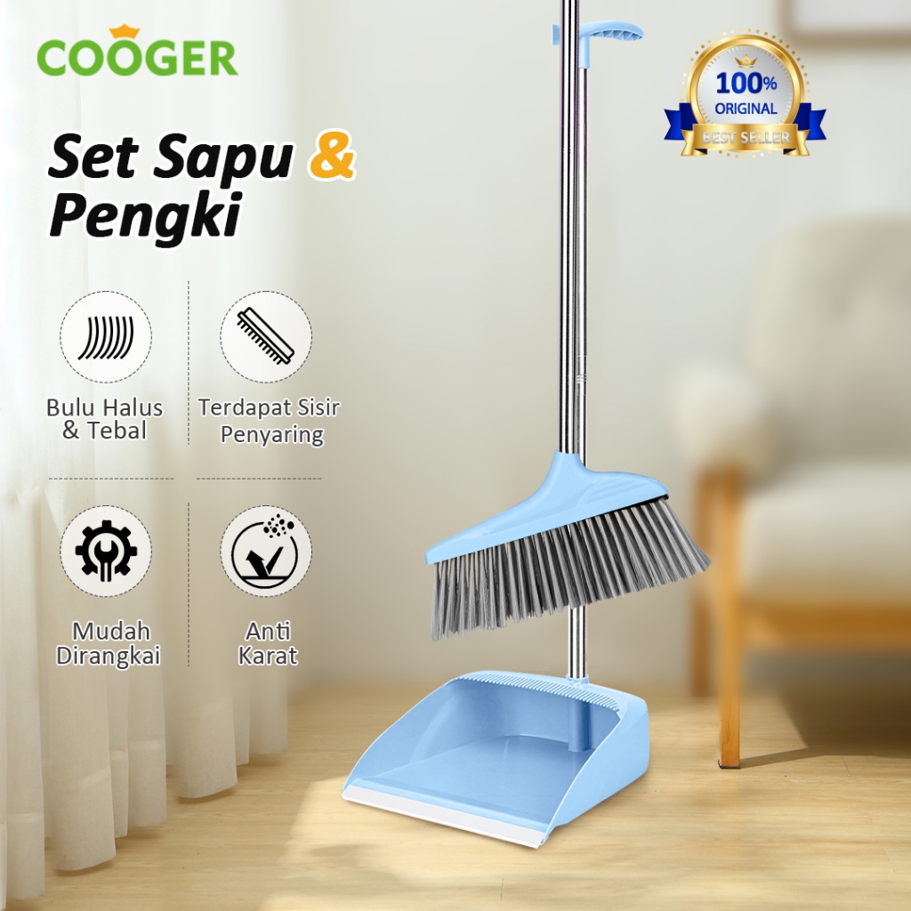 Jual COOGER Sapu Set Sapu Rumah Tangga Sapu Dan Pengki Pembersih Lantai ...
