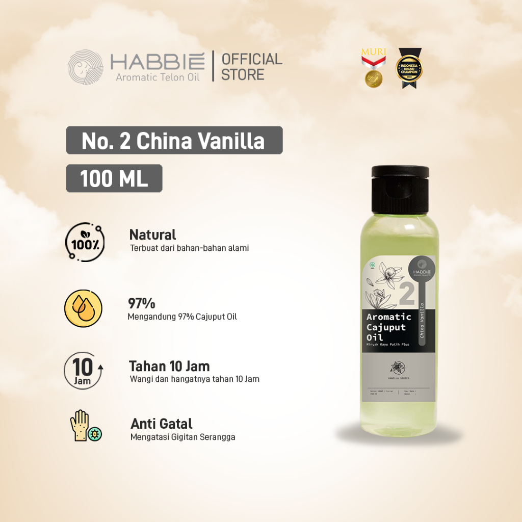 Jual Habbie Aromatic Minyak Kayu Putih 02. China Vanilla 100ml | Shopee ...