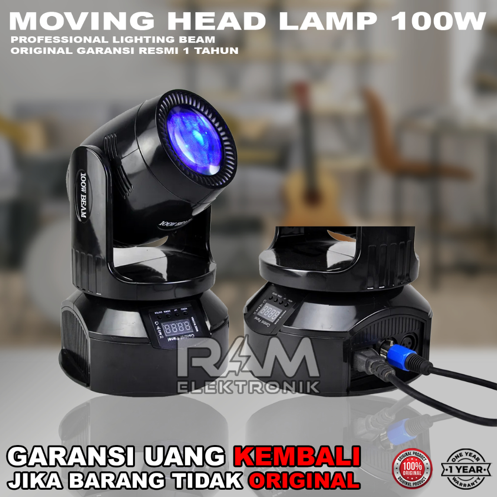 Jual Mini Moving Head BEAM 100W / 100 Watt Full Colour Double Prisma ...