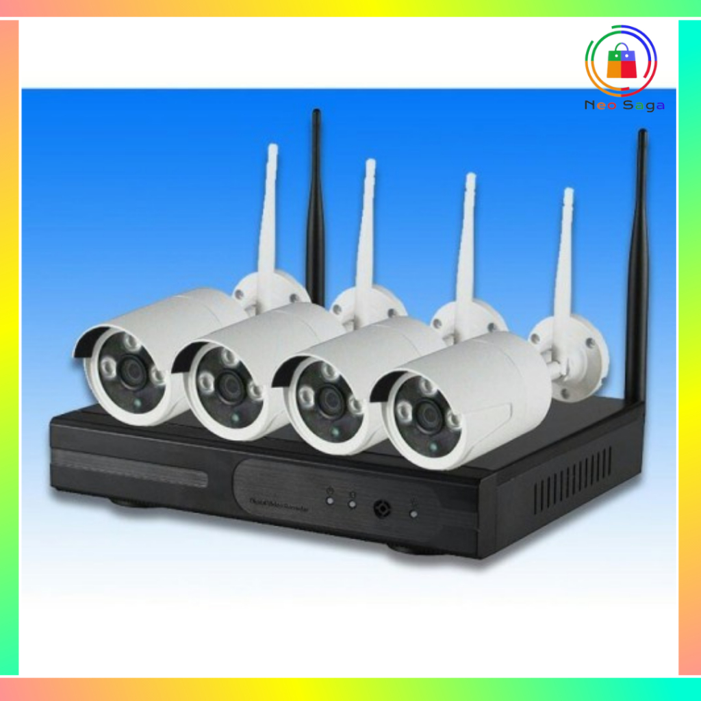 Jual IP Camera CCTV Wireless NVR KIT 4CH 4 Channel 3MP | Shopee Indonesia