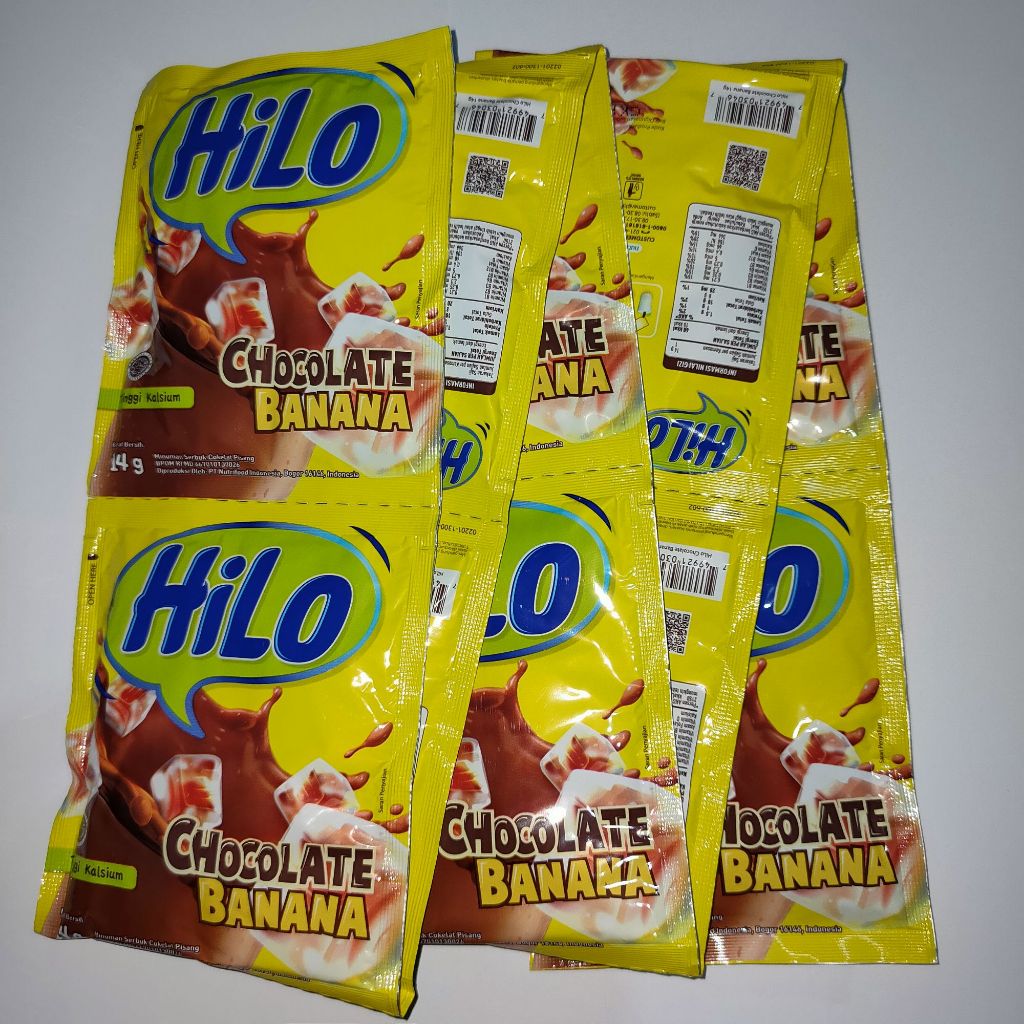 Jual HILO Rasa BANANA Chocolate 1 Renceng Isi 10 Sachet | Susu Hilo ...