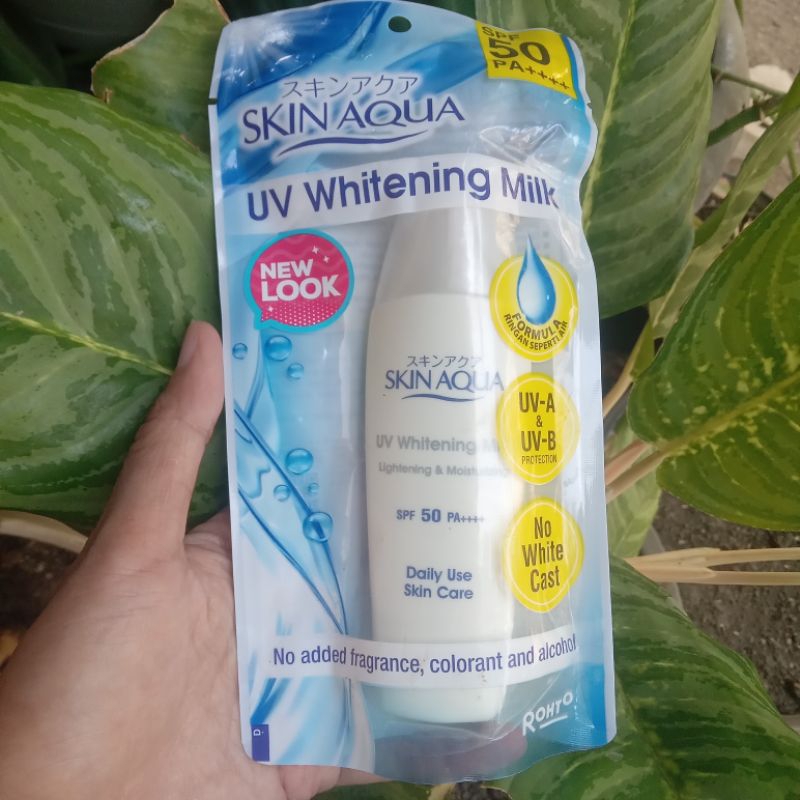Jual SUNSCREEN SKIN AQUA SPF 50 UV MOISTURE MILK WHITENING MILK ...
