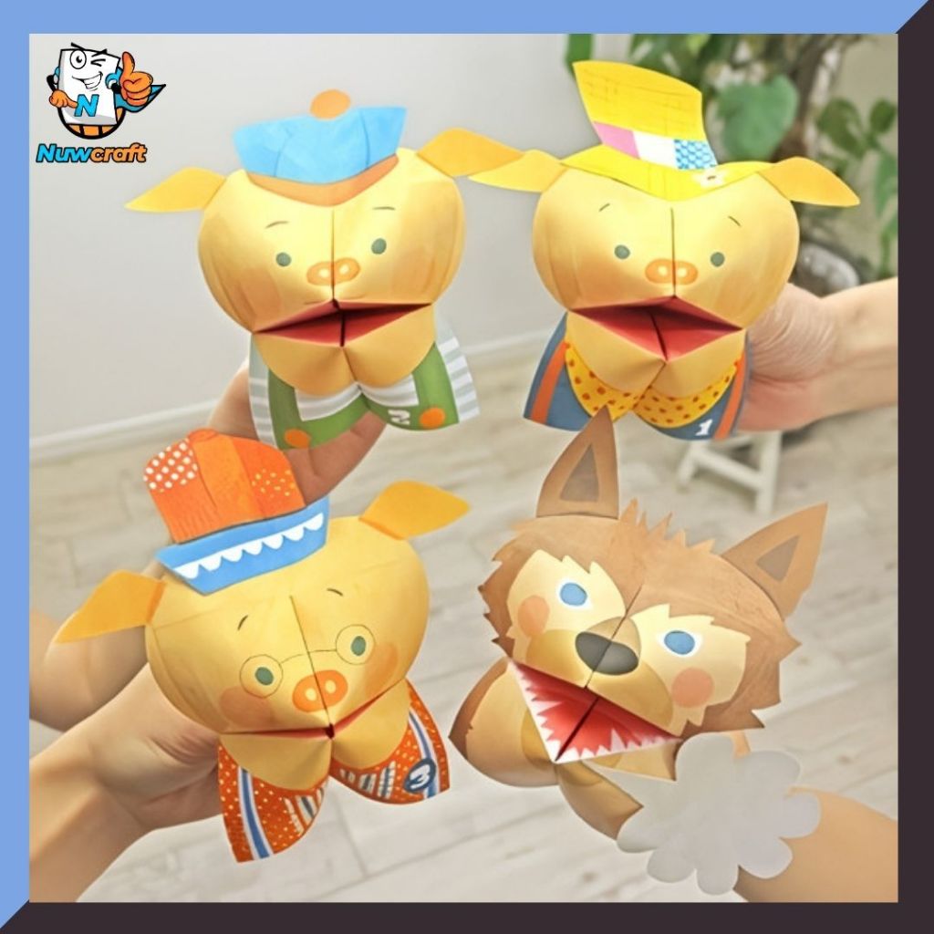 Jual Paper Fortune Teller Puppet (The Three Little Pigs) papercraft ...