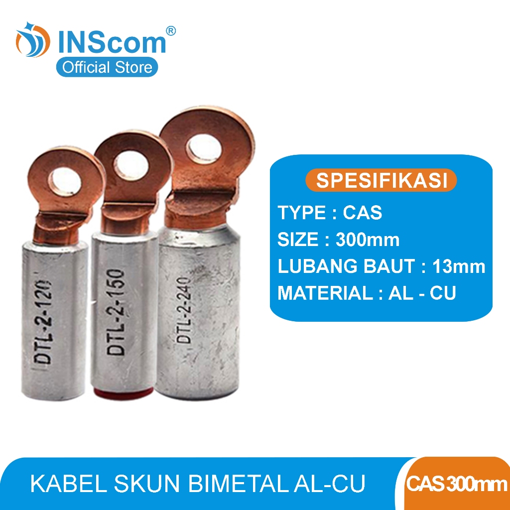 Jual KABEL SKUN BIMETAL ALCU DTL-2 300mm / CABLE LUG ALCU DTL 300mm | Shopee Indonesia
